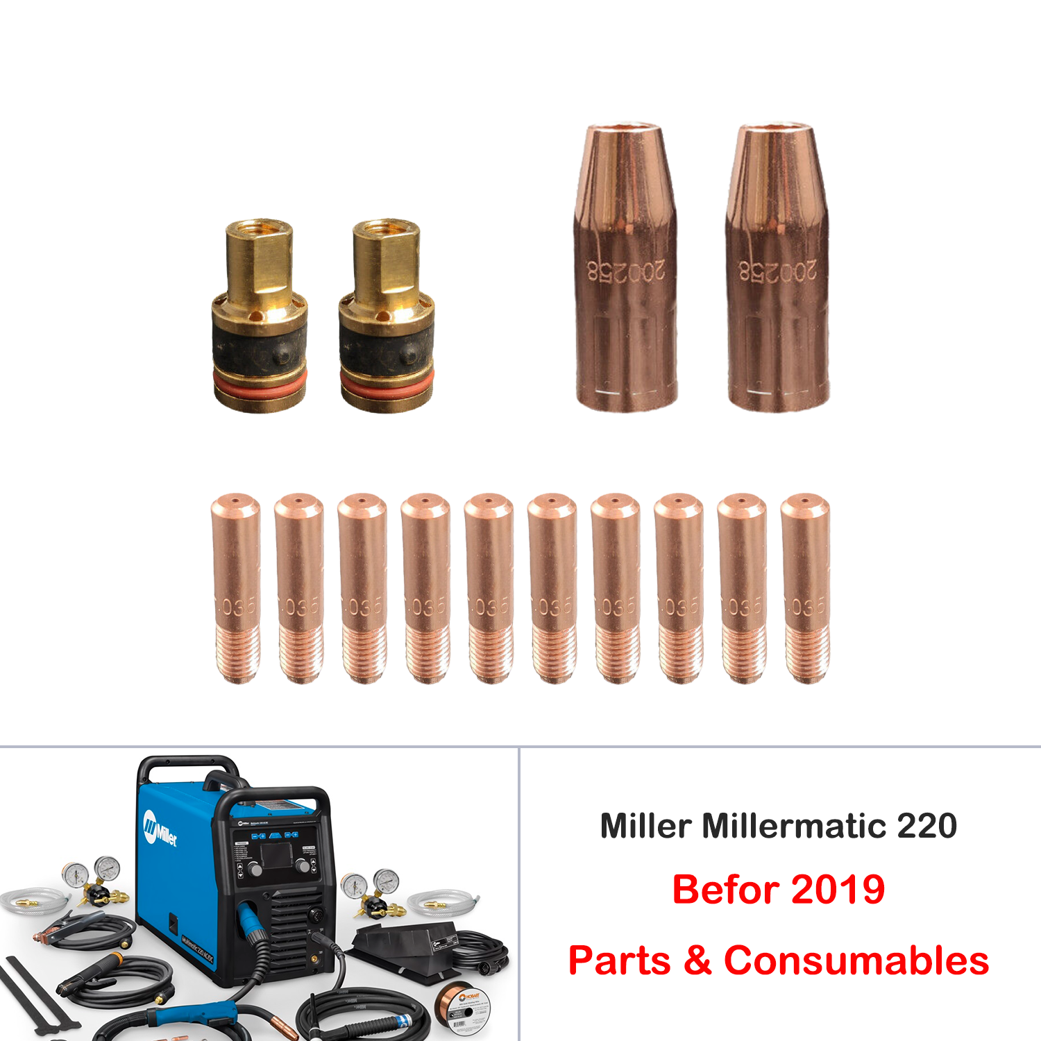Miller Multimatic 220 (Before 2019) 3-IN-1 Welder Consumables and Part ...