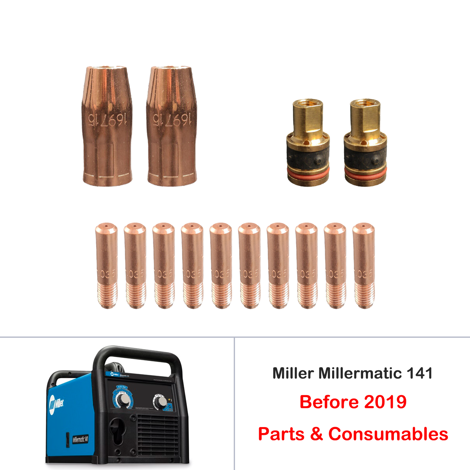 Miller Millermatic 141 (Before 2019) MIG Welder Consumables and Parts ...