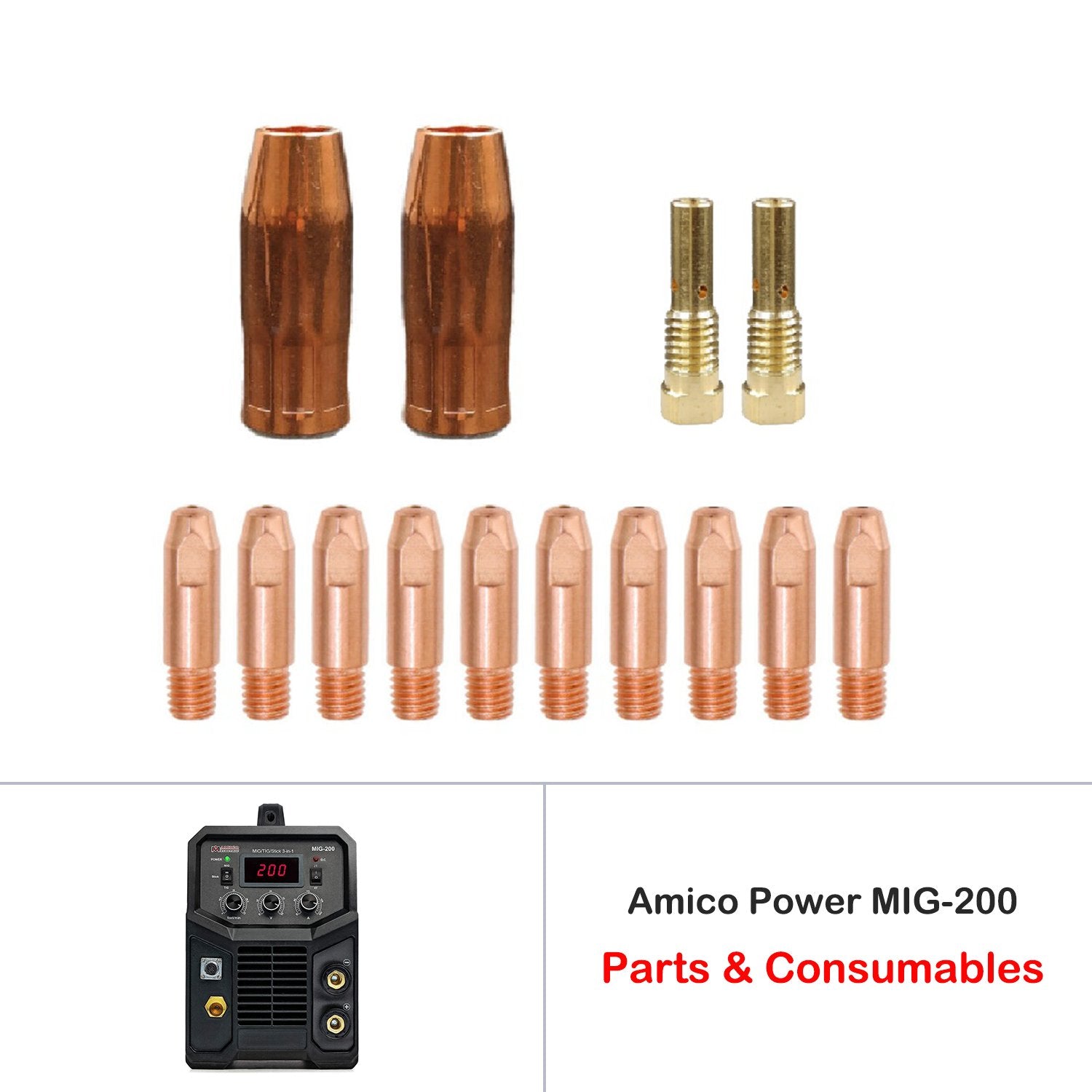 Amico MIG-200 3-in-1 Welder Parts – Smart Weld